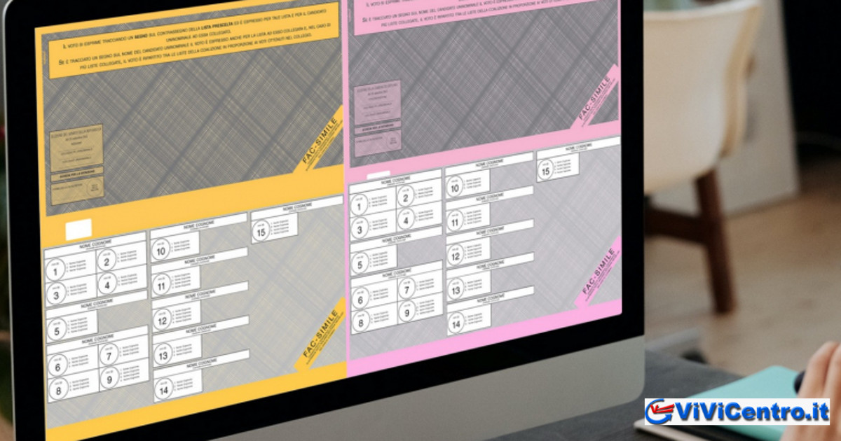 Fac-simile delle schede elettorali elezioni politiche del 25 settembre ...